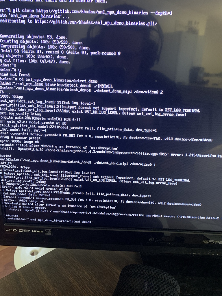Can't run NPU Demo for YOLOv3 on VIM3 using MIPI CSI camera from Khadas - VIM3 - Khadas Community