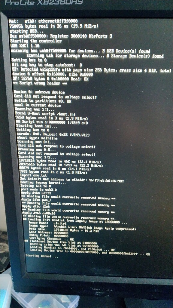 VIM3 : hang on starting kernel... on SD card - VIM3 - Khadas Community