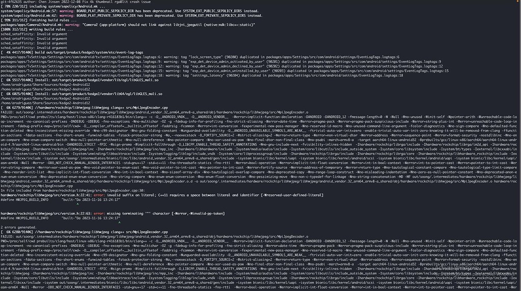 Error building Android 12 - Edge2 - Khadas Community