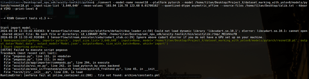 Error converting Keras and Pytorch models - VIM3 - Khadas Community
