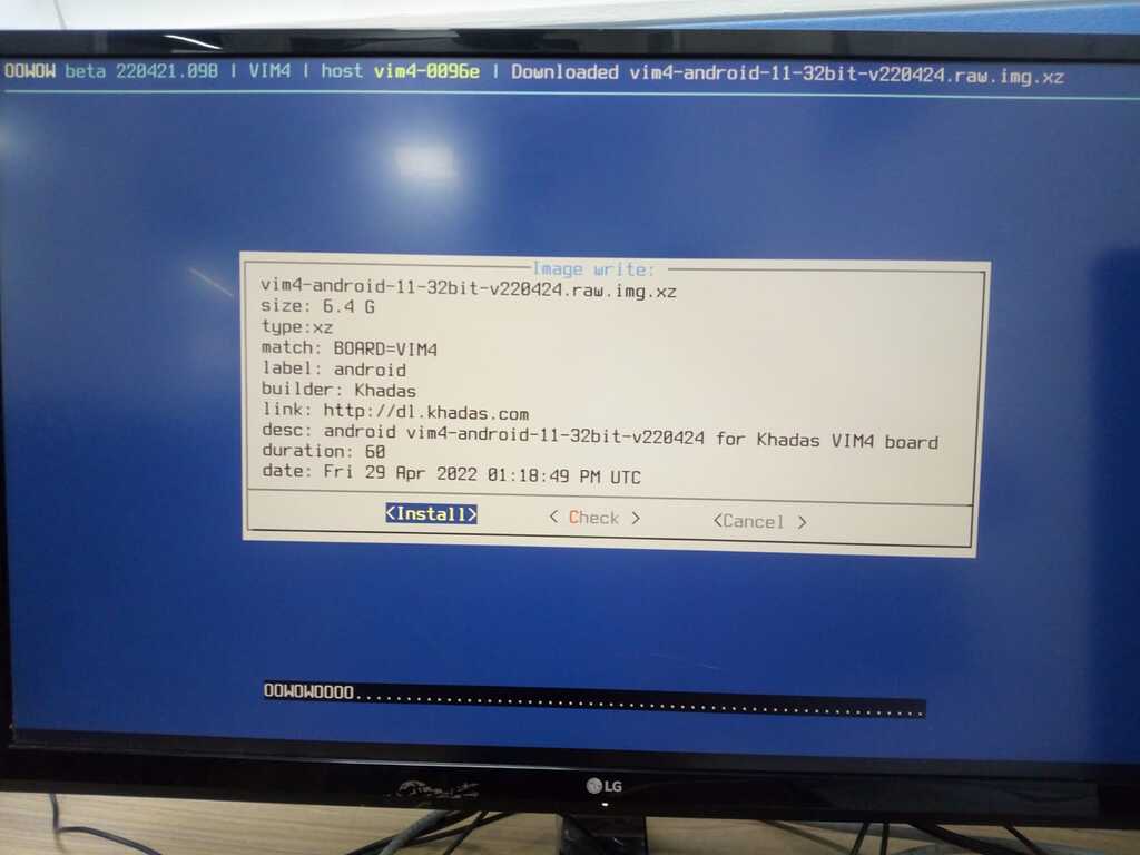 OS Installation on VIM4 using oowow - Android - Khadas Community