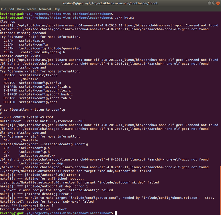 Vim2 Got Errors While Compiling Uboot Vim2 Khadas Community